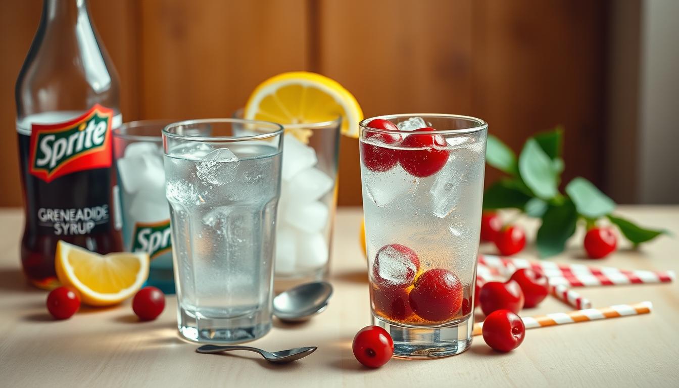 How to make a recipe for shirley temple cocktail with Sprite